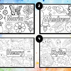 Custom Name Coloring Sheet Personalized Name Coloring Page Gift for ...