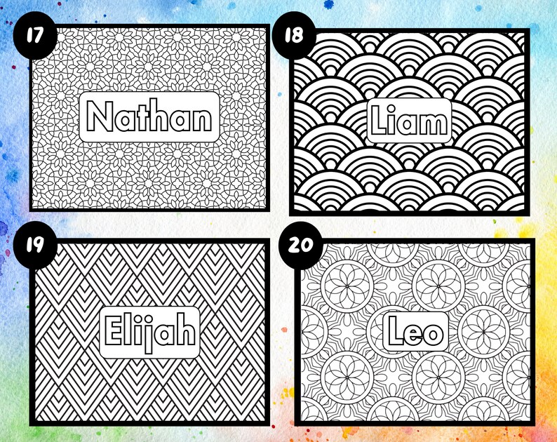 Custom Name Coloring Sheet Personalized Name Coloring Page Gift for ...
