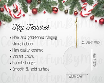 Circle Ceramic Ornament Size Chart and Key Features, Circle Ornament ...