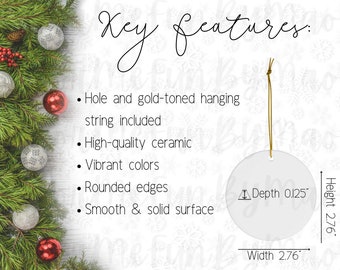 Circle Ceramic Ornament Size Chart and Key Features, Circle Ornament ...