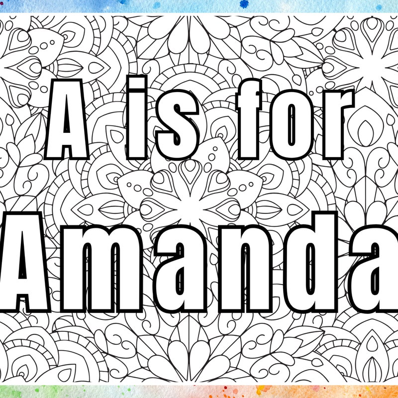 Coloring Page Letter - Etsy