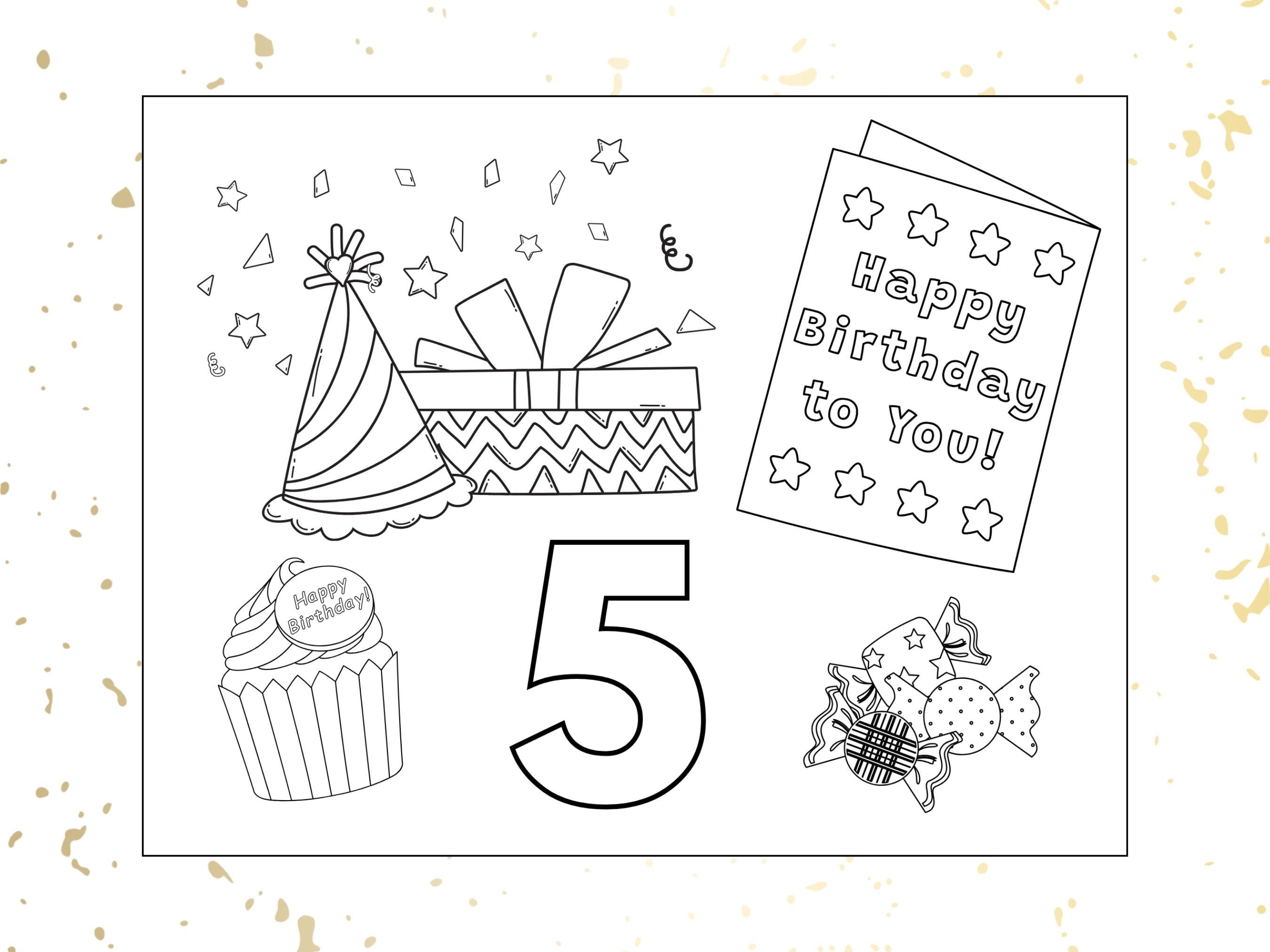 Personalized Coloring Pages Birthday Coloring Pages Custom Name ...