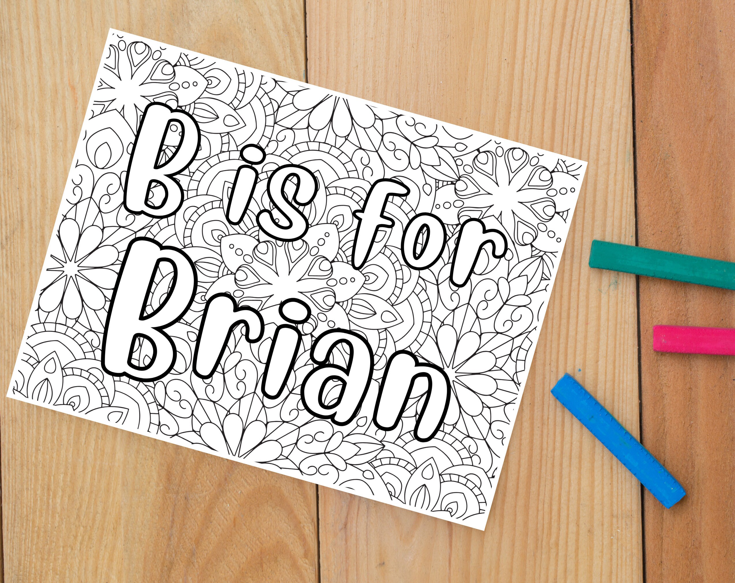 Personalized Coloring Page Customized Coloring Page Printable Personal ...