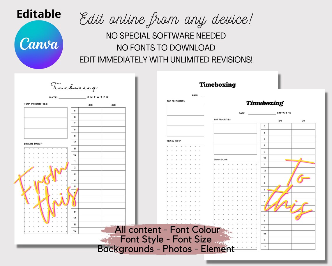Timeboxing Template Pdf