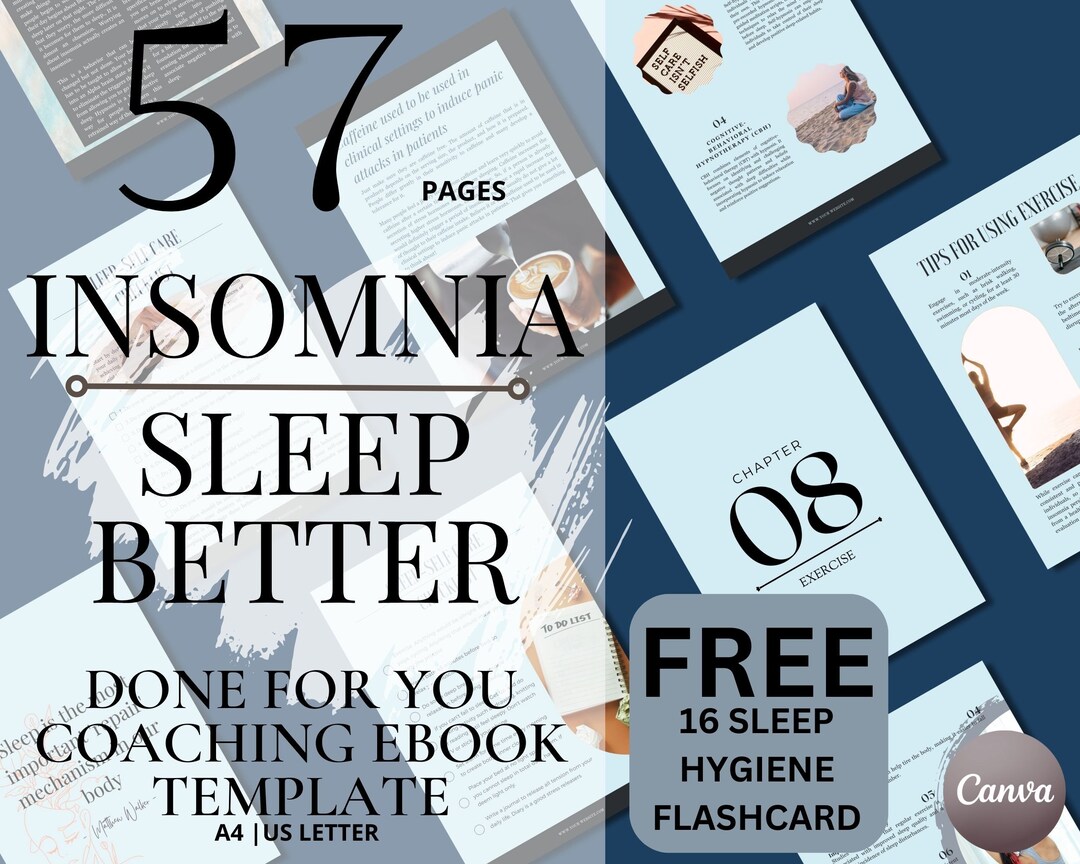 Insomnia Better Sleep Coach Workbook Done for You Insomnia Brandable ...