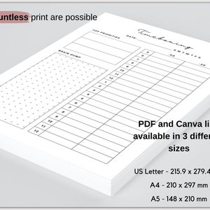 Daily Timeboxing and Time Blocking Template | Time Box | Editable ...