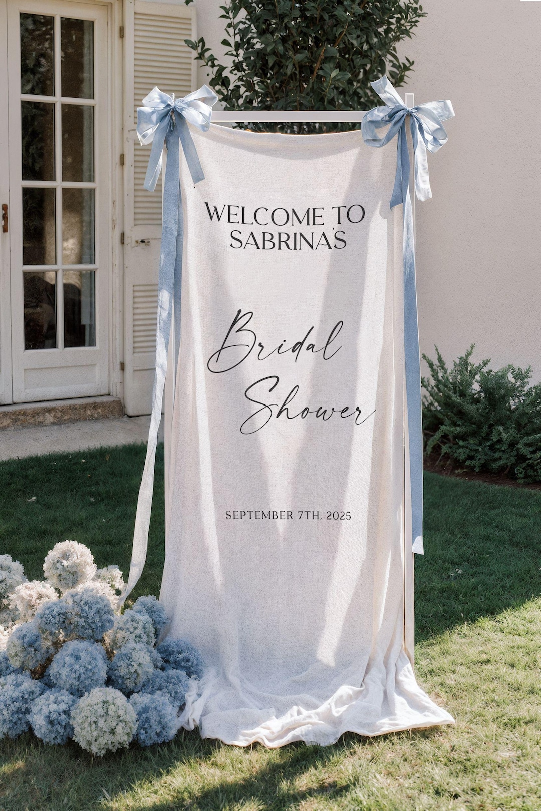 Personalized Linen Wedding Welcome Sign: Bridal Shower, Baby Shower ...