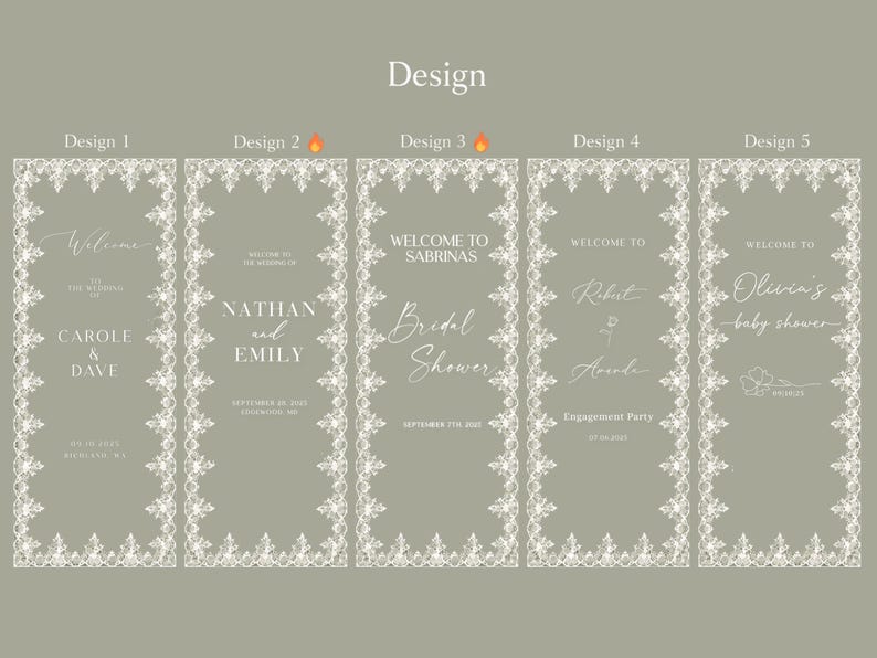 Custom Lace Wedding Welcome Sign, Personalized Lace Wedding Sign ...