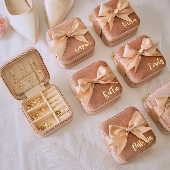 Joyeros De Moda Para Bodas QTQUZA Mini Estuche De Viaje De Joyería