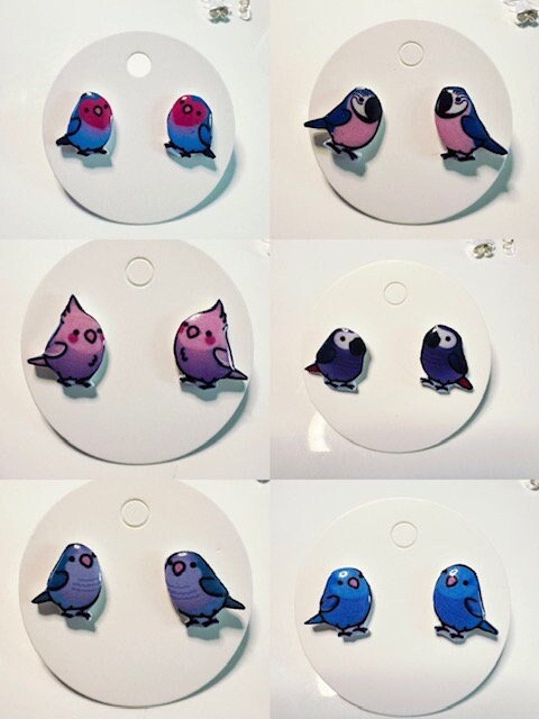 Miniature Budgie Parakeet Cockatiel Parrot Earrings - Etsy