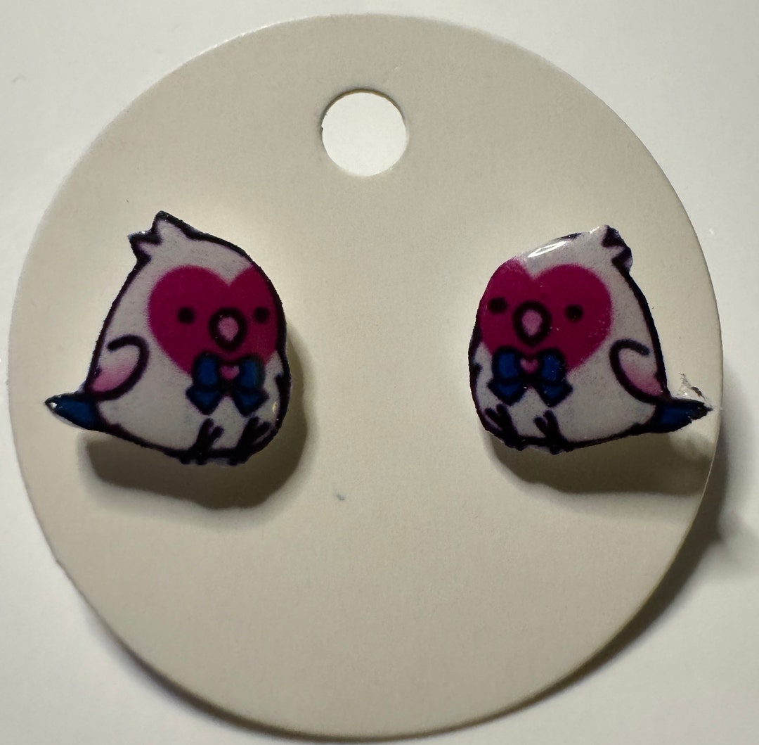 Miniature Budgie Parakeet Cockatiel Parrot Earrings - Etsy