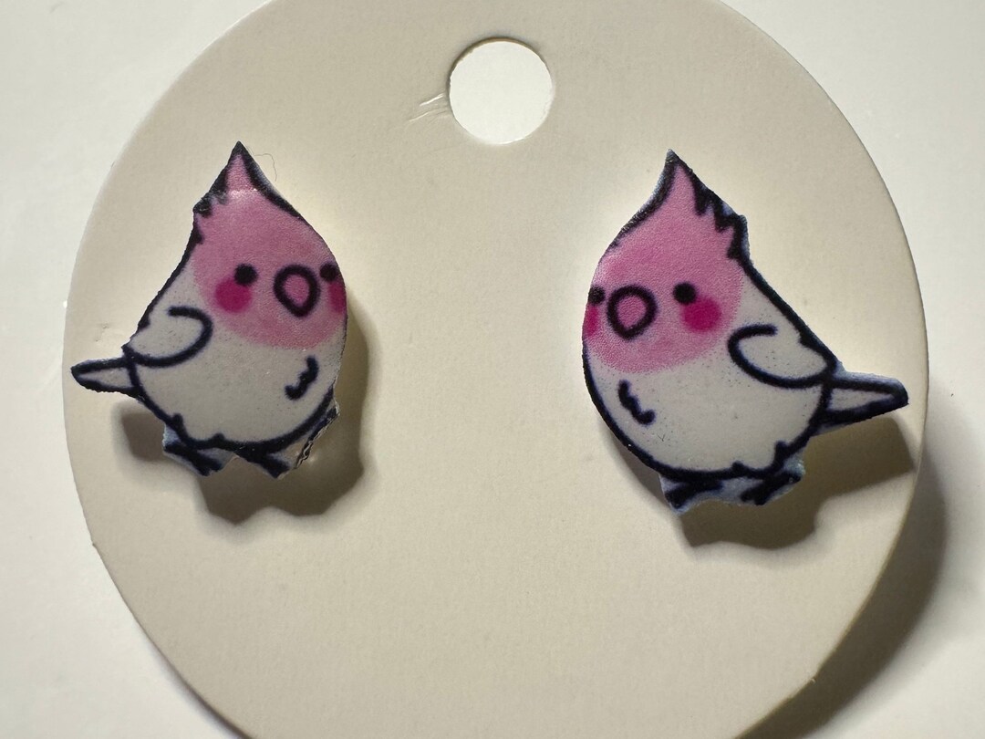 Miniature Budgie Parakeet Cockatiel Parrot Earrings - Etsy