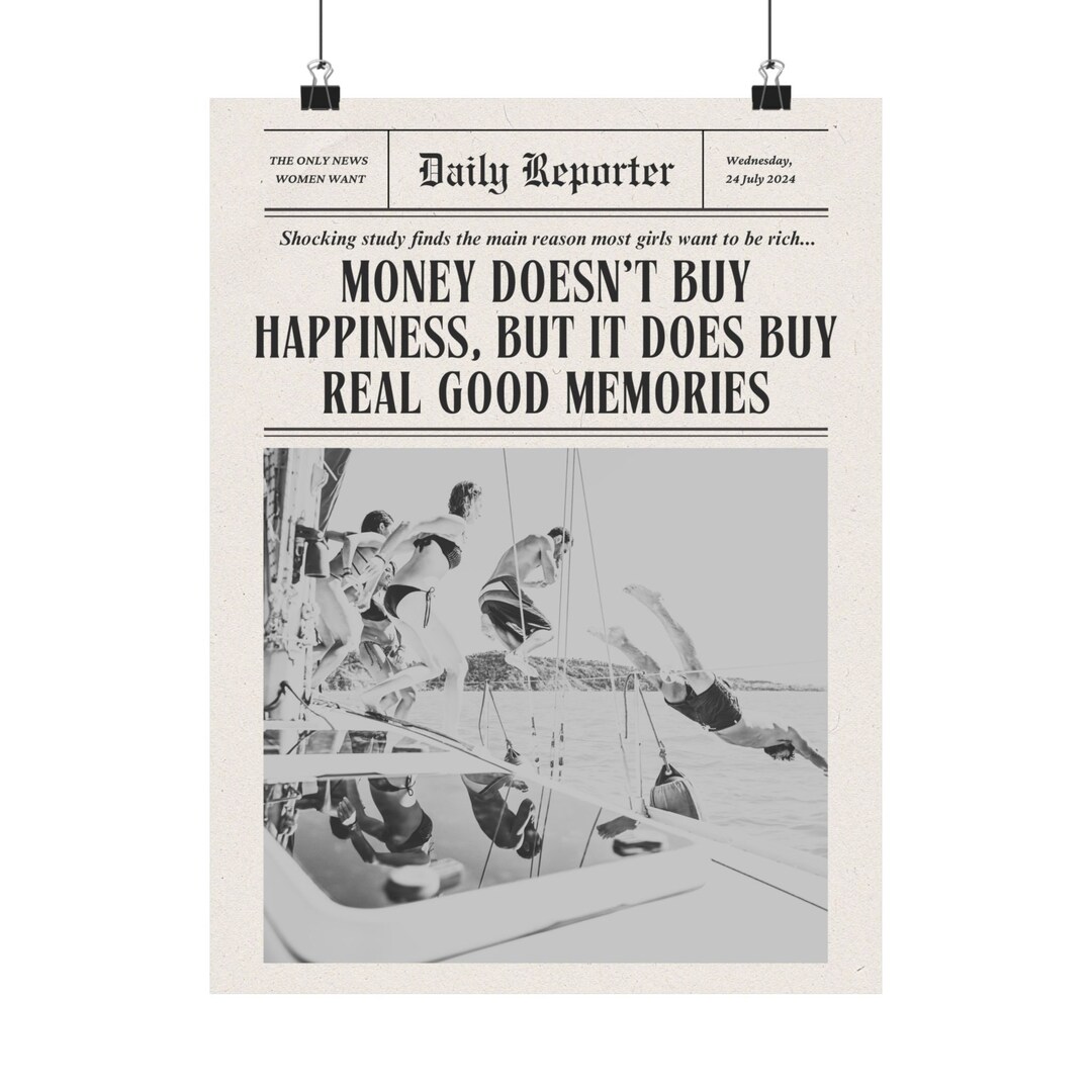 Vintage Aesthetic Newspaper Poster - Etsy