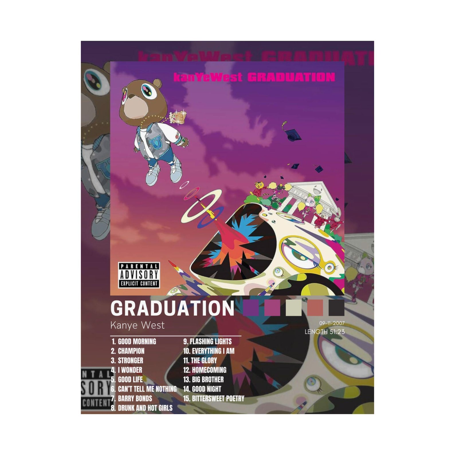 Kanye West Inspired Album Poster Graduation - Etsy