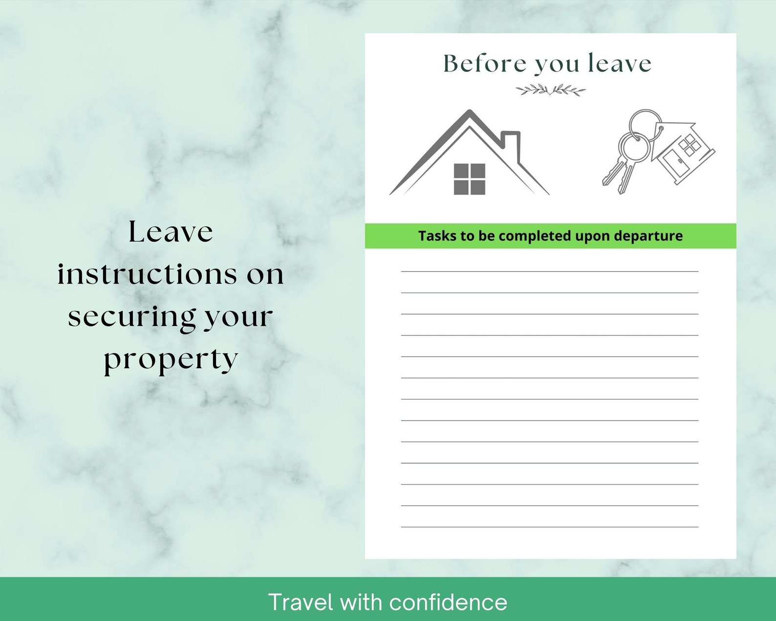 Printable House Sitter Notes, Pet Sitter Instructions, Guide for House ...