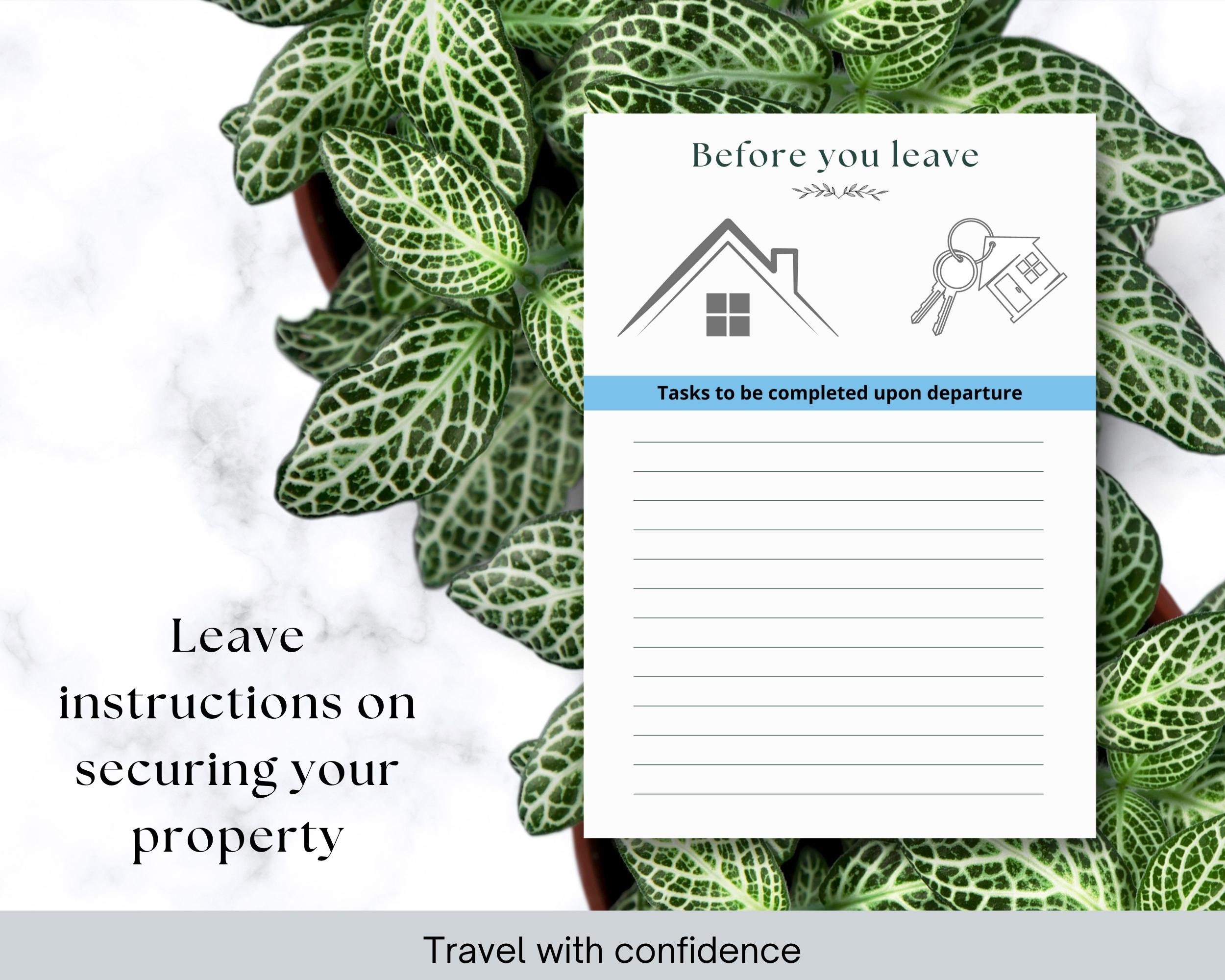 House Sitter Instructions, Printable House Sitter Notes, Homeowner ...