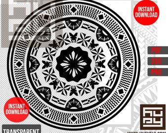 Polynesian Tribal Stencil Tatau Pattern Digital Design 30cm - Etsy ...