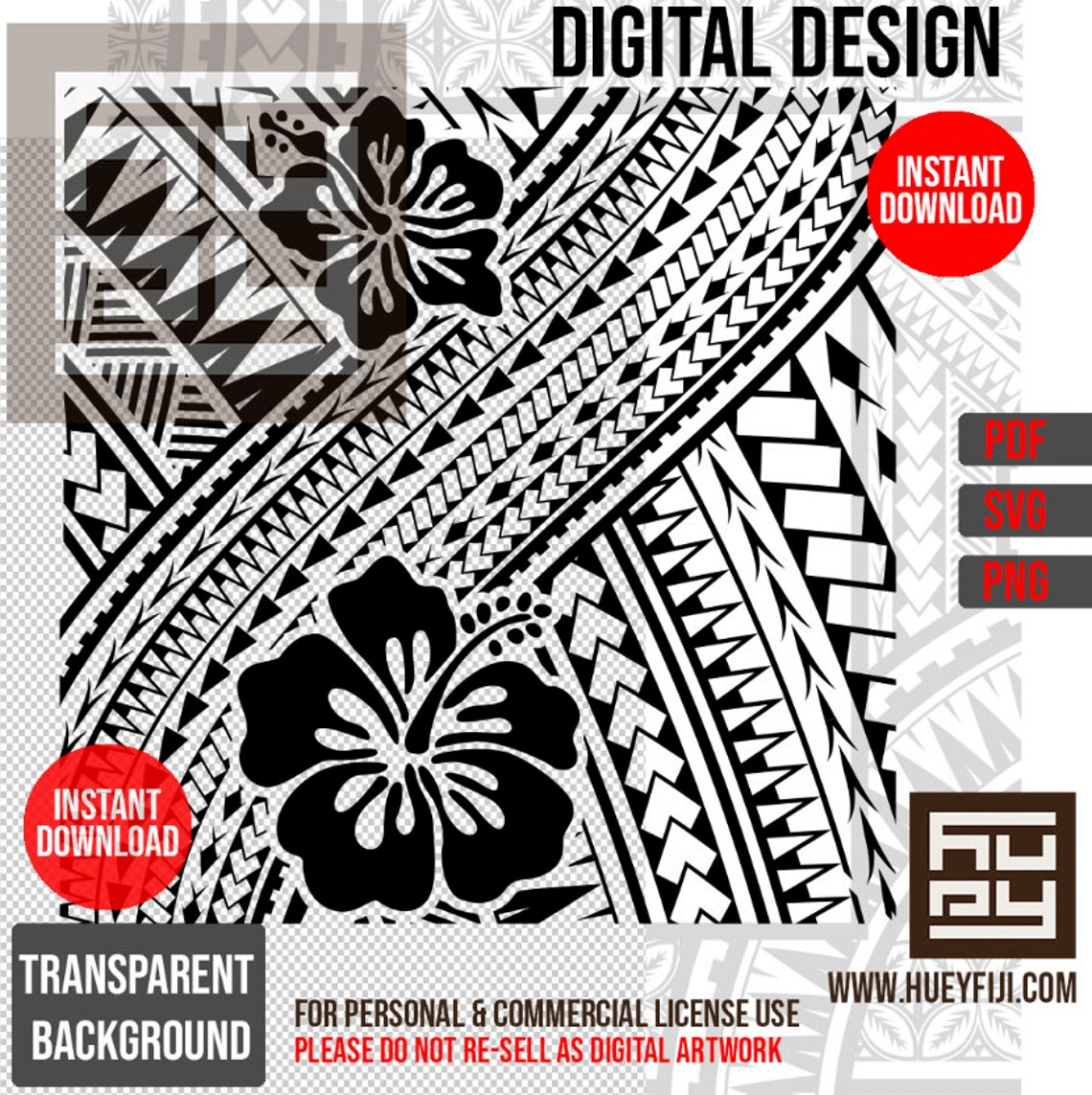 Samoan Tatau Tribal Polynesian Stencil Siapo Art Print 12inch X 12inch ...