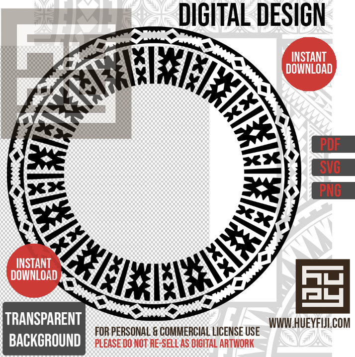 Fijian Kesakesa Masi Pattern Kaiviti Bula Vinaka Tapa Stencil SVG ...