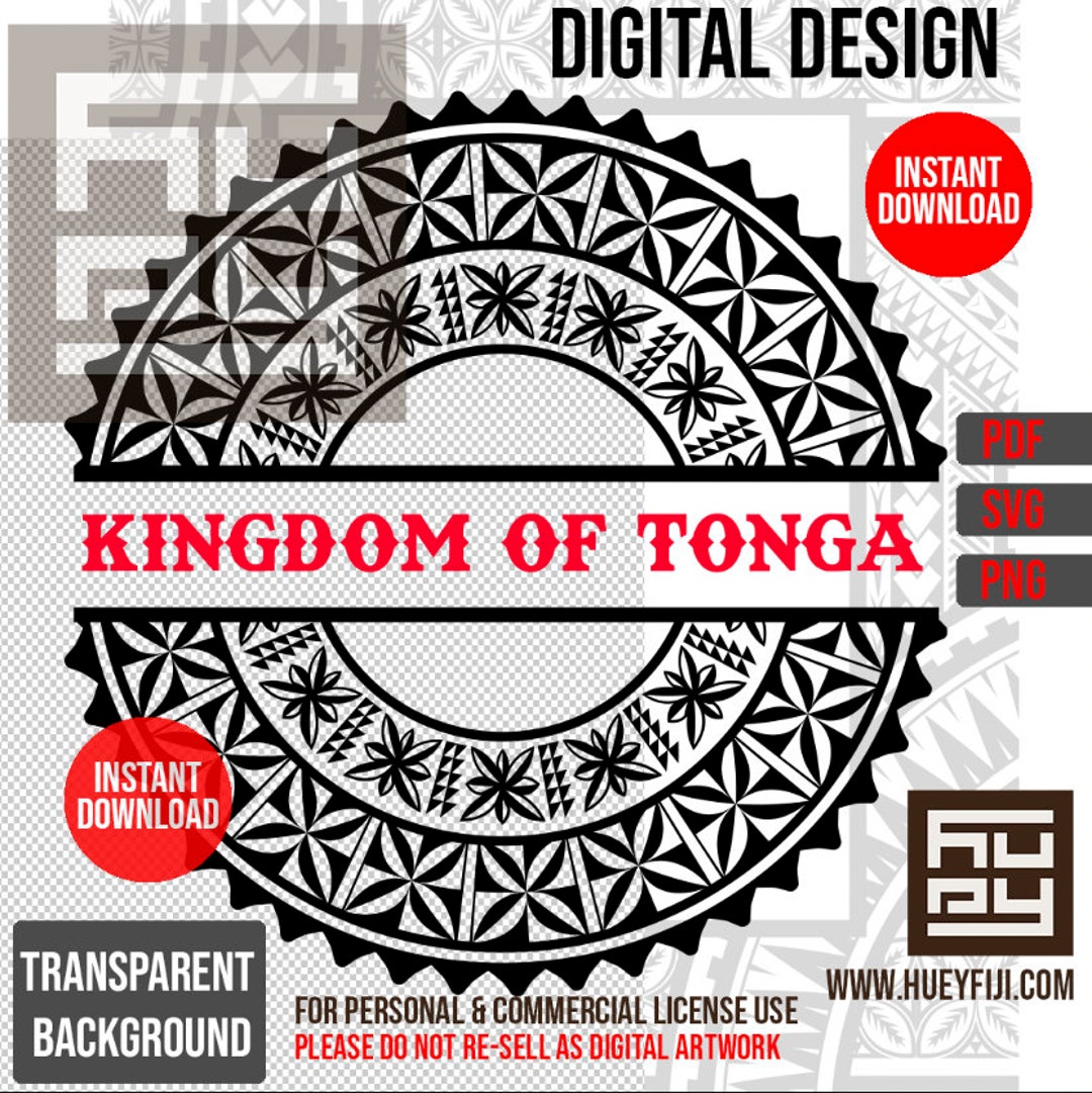 Polynesian Kingdom of Tonga Kupesi Ngatu Tribal Digital Design - Instant Download | Personal ...