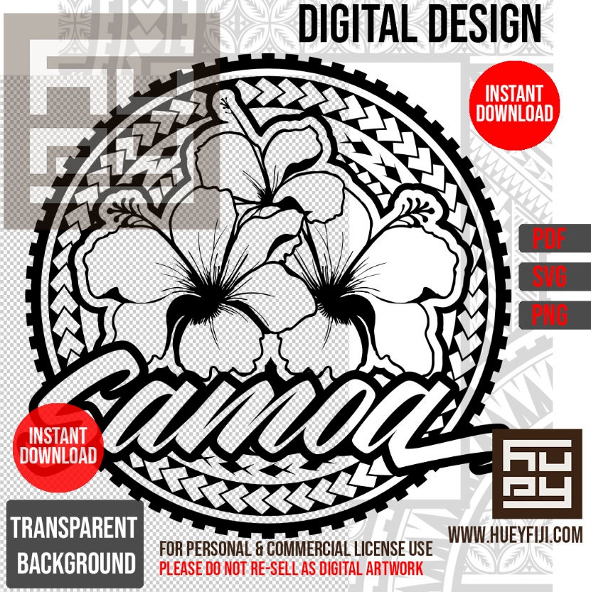 Samoan Tatau Siapo Floral Circular Polynesian Pattern Digital Design ...