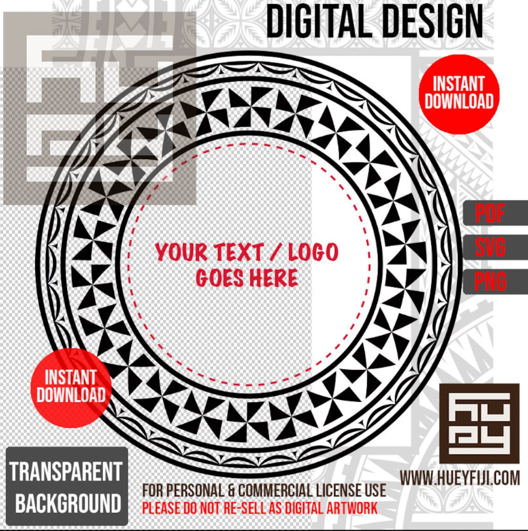 Tongan Polynesian Ngatu Kupesi Tribal Digital Design - Instant Download ...