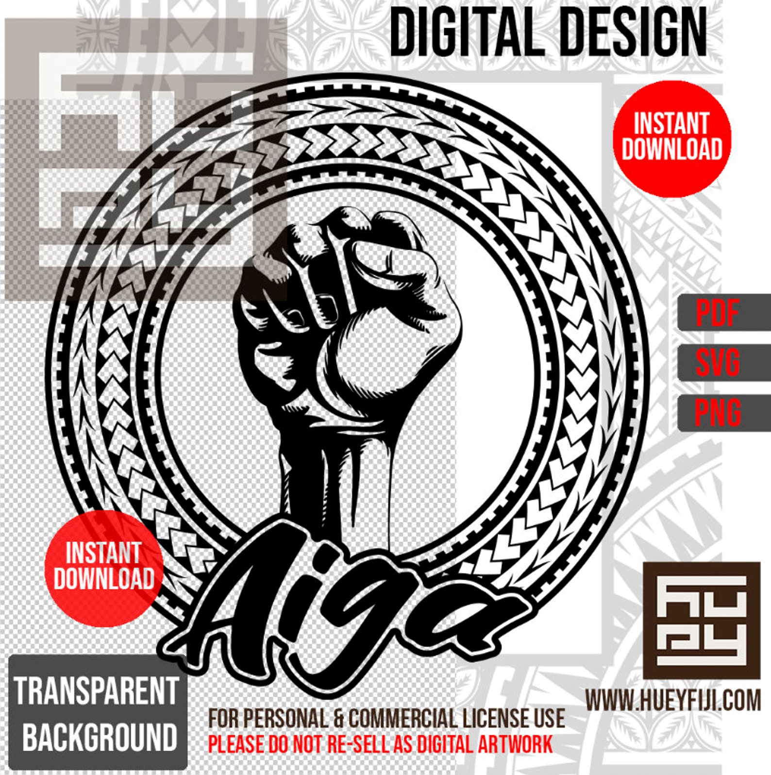 Samoan Tatau Aiga Family Seamless Tribal Pattern Design - SVG | PNG ...