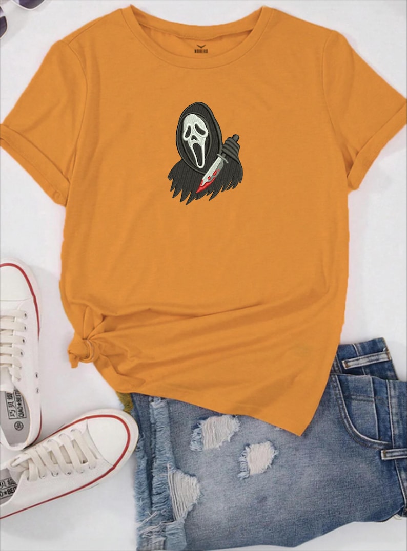 Ghost Face Embroidery Design | Scream Halloween File (3 Sizes) - Etsy
