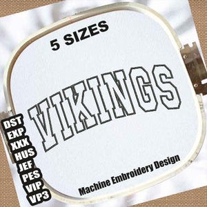 Vikings Letters Outline Machine Embroidery Designs | Vikings Embroidery ...