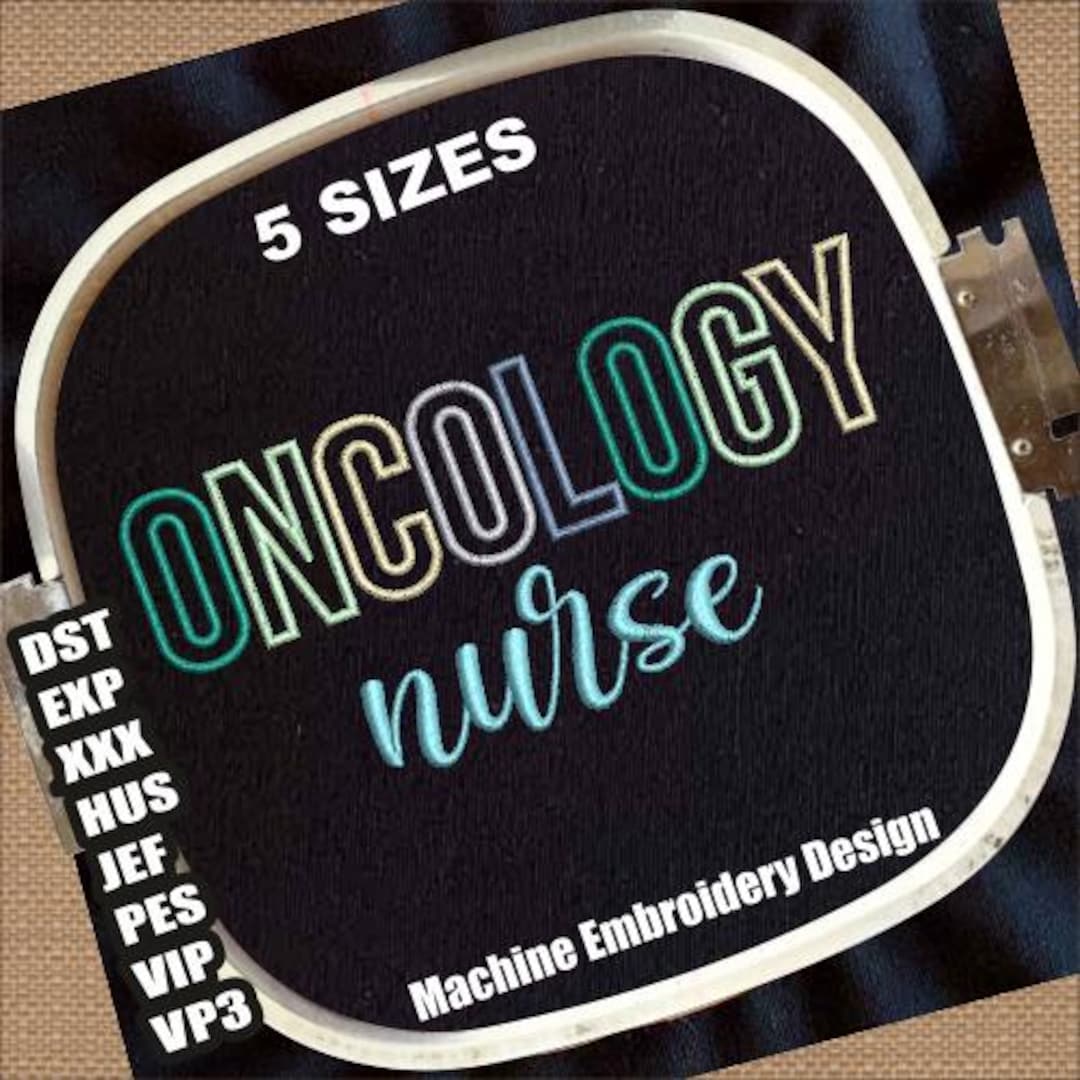 Oncology Nurse Machine Embroidery Designs | Medical Nurse Embroidery ...
