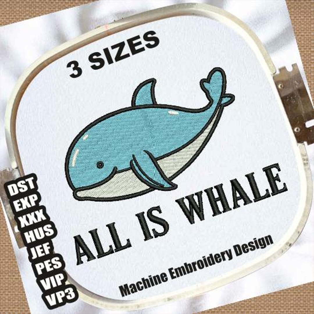 All is Whale Machine Embroidery Designs | Whale Embroidery Patterns ...