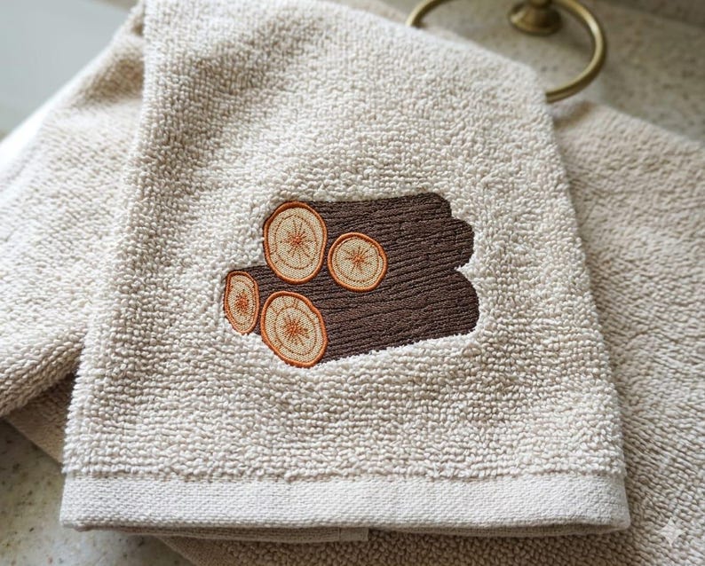 Wood Logs Machine Embroidery Design | Tree Trunk Pattern (4 Sizes) - Etsy