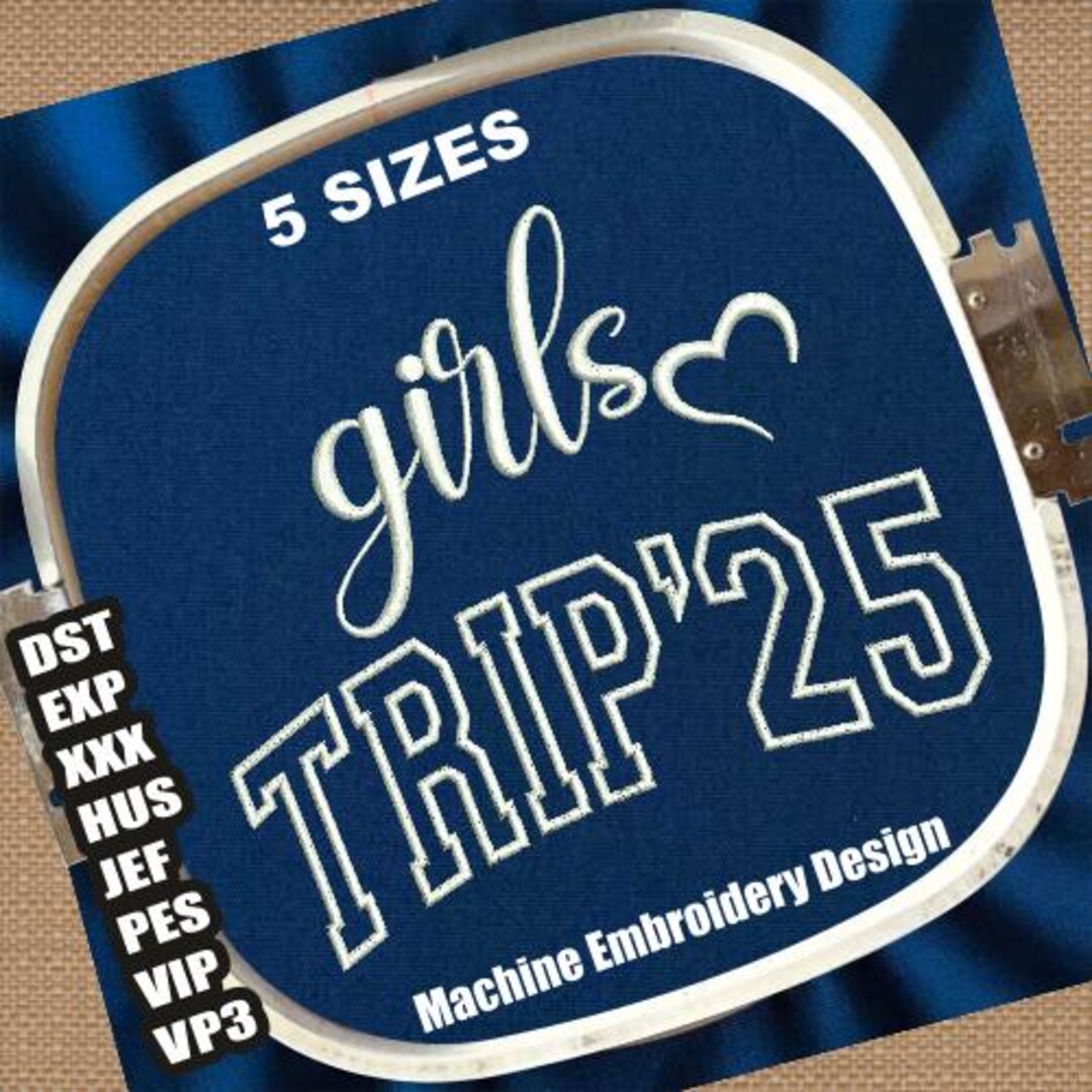 Girls Trip 25 Machine Embroidery Designs | Girls Party Embroidery ...