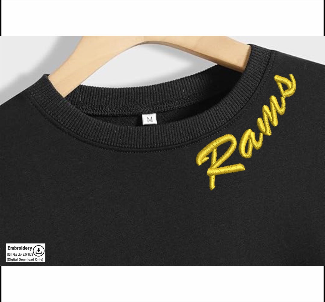 Rams Machine Embroidery Design | Rams Embroidery Patterns | Rams Letter ...