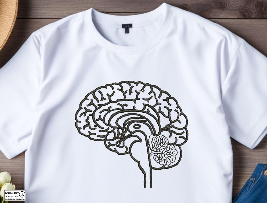 Human Brain Machine Embroidery Designs | Brain Anatomy Embroidery ...
