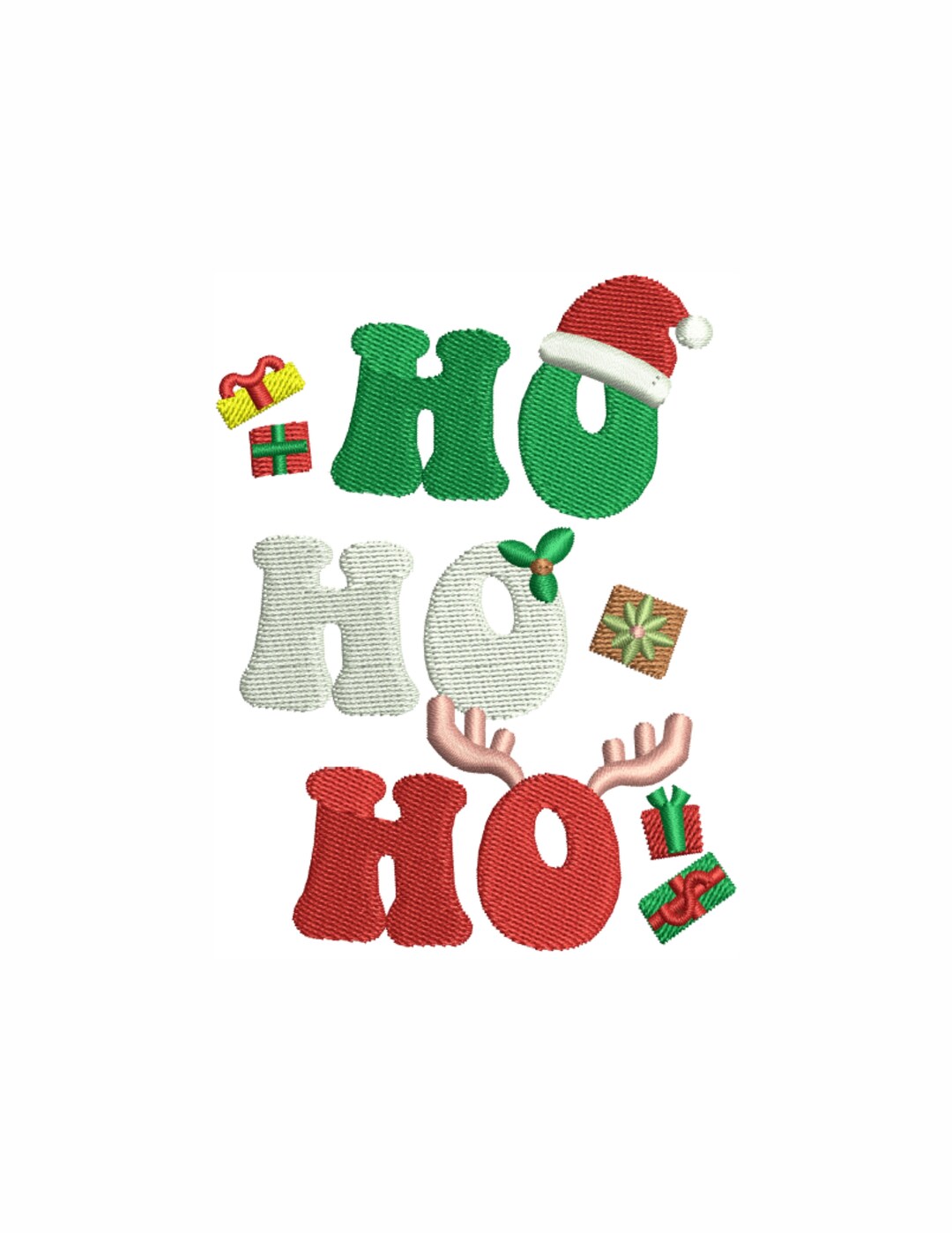 Ho Ho Ho Embroidery Design Christmas Ho Ho Ho Dst File Santa Hat