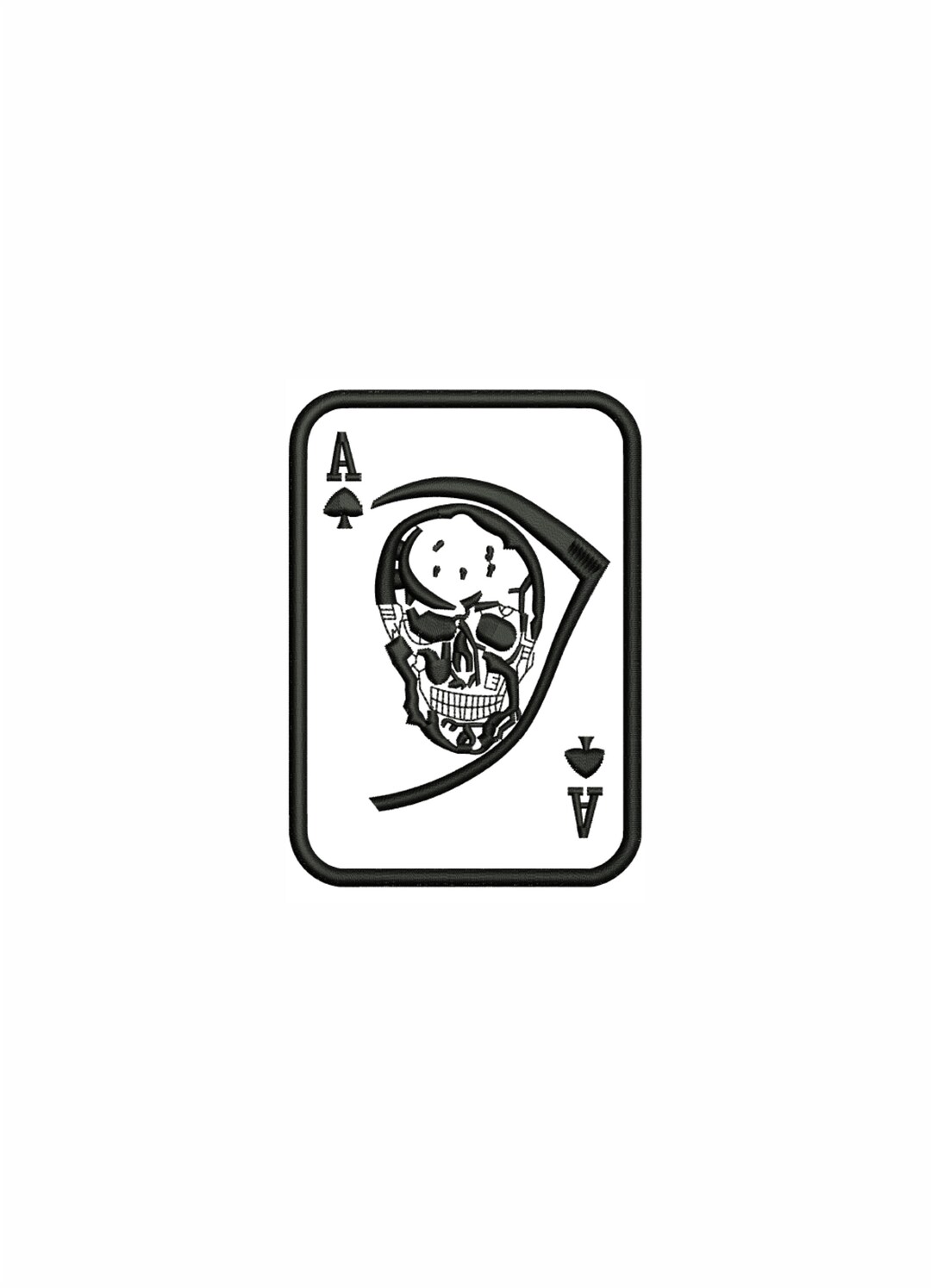 Skull With Cards Embroidery Design Skull With Cards Dst File Skull With ...