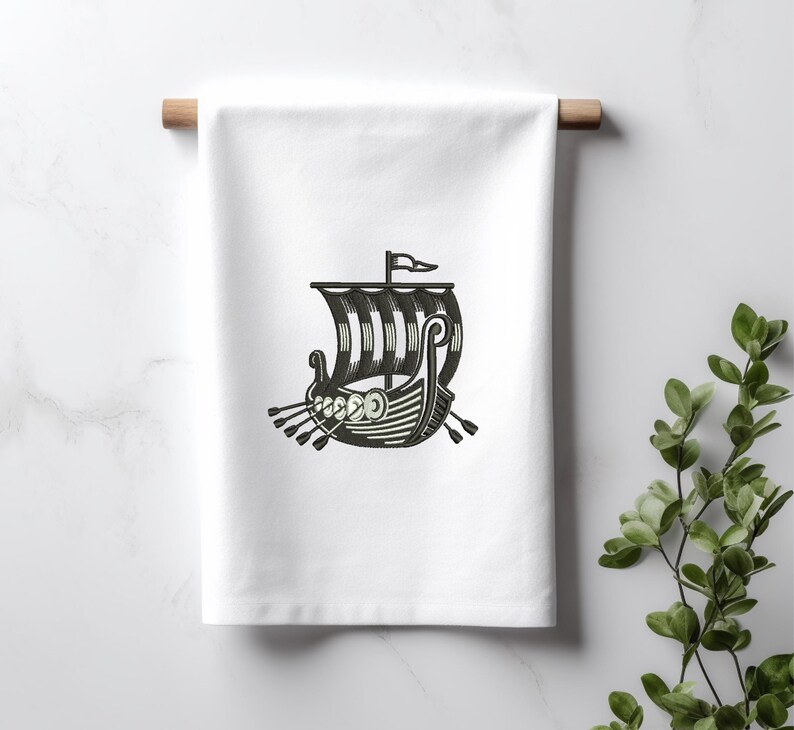 Viking Ship Machine Embroidery Designs | Viking Boat Embroidery ...