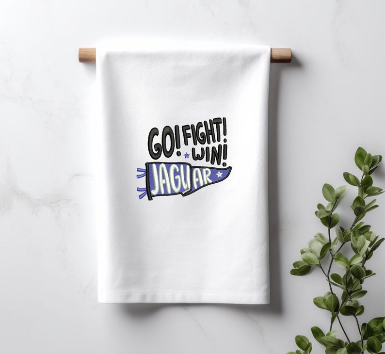 Go Jaguar Pennant Flag Embroidery Design | Machine Embroidery File - Etsy