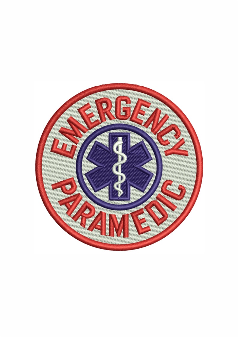 Emergency Paramedic Logo Embroidery Design Paramedic Medical - Etsy