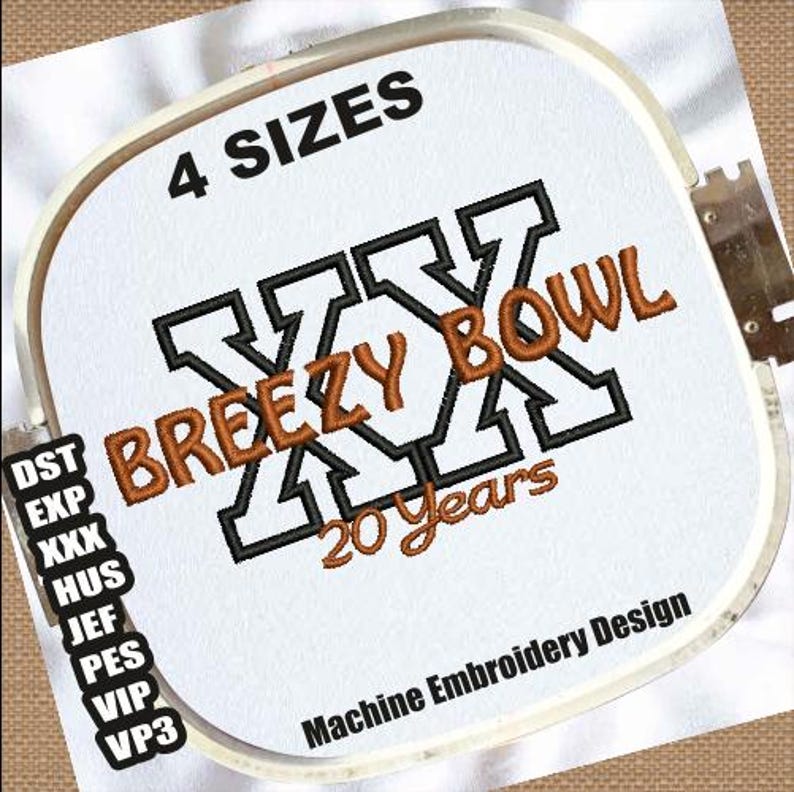 Breezy Bowl Machine Embroidery Design (dst, Pes, Exp, Jef Files) - Etsy