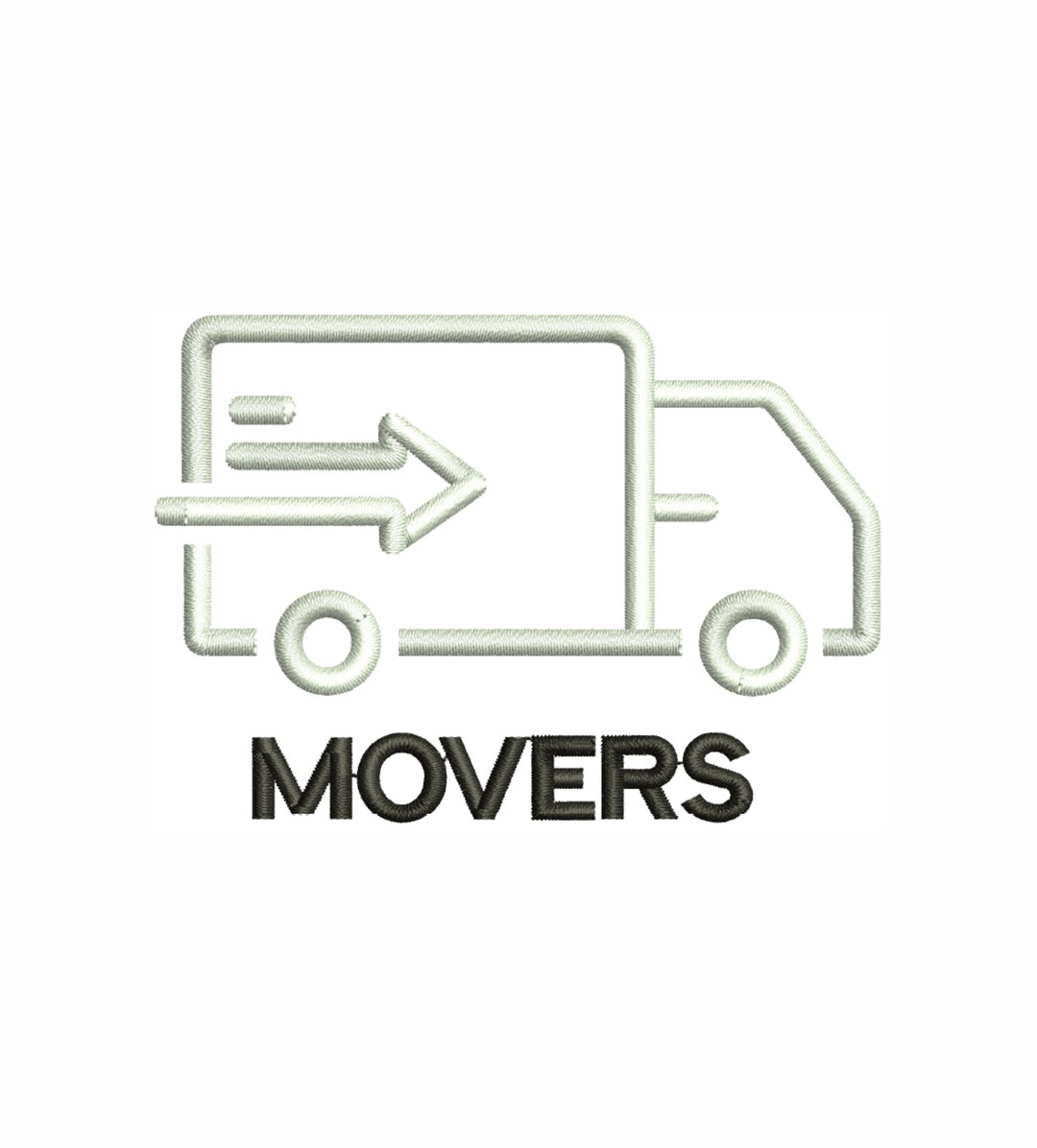 Movers Logo Embroidery Design | Movers Truck Dst File | Movers Van Pes ...