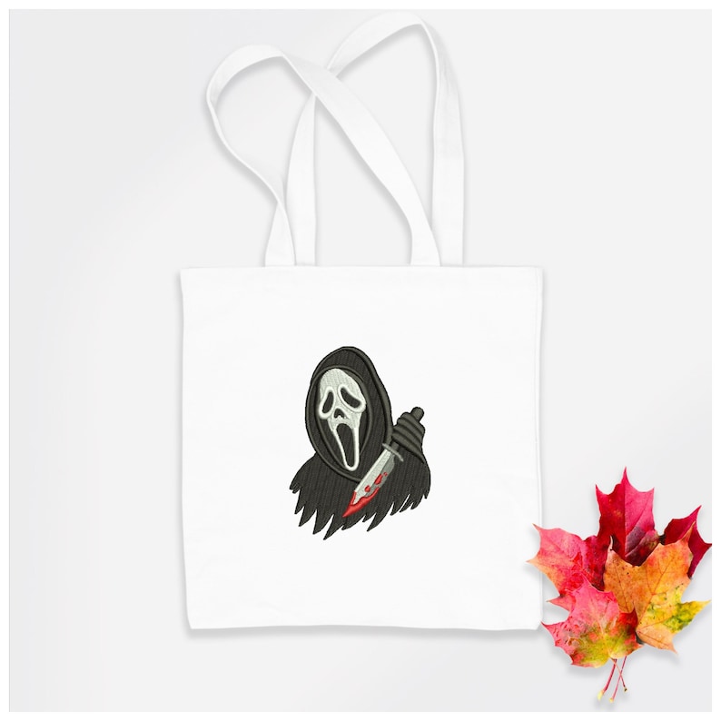 Ghost Face Embroidery Design | Scream Halloween File (3 Sizes) - Etsy