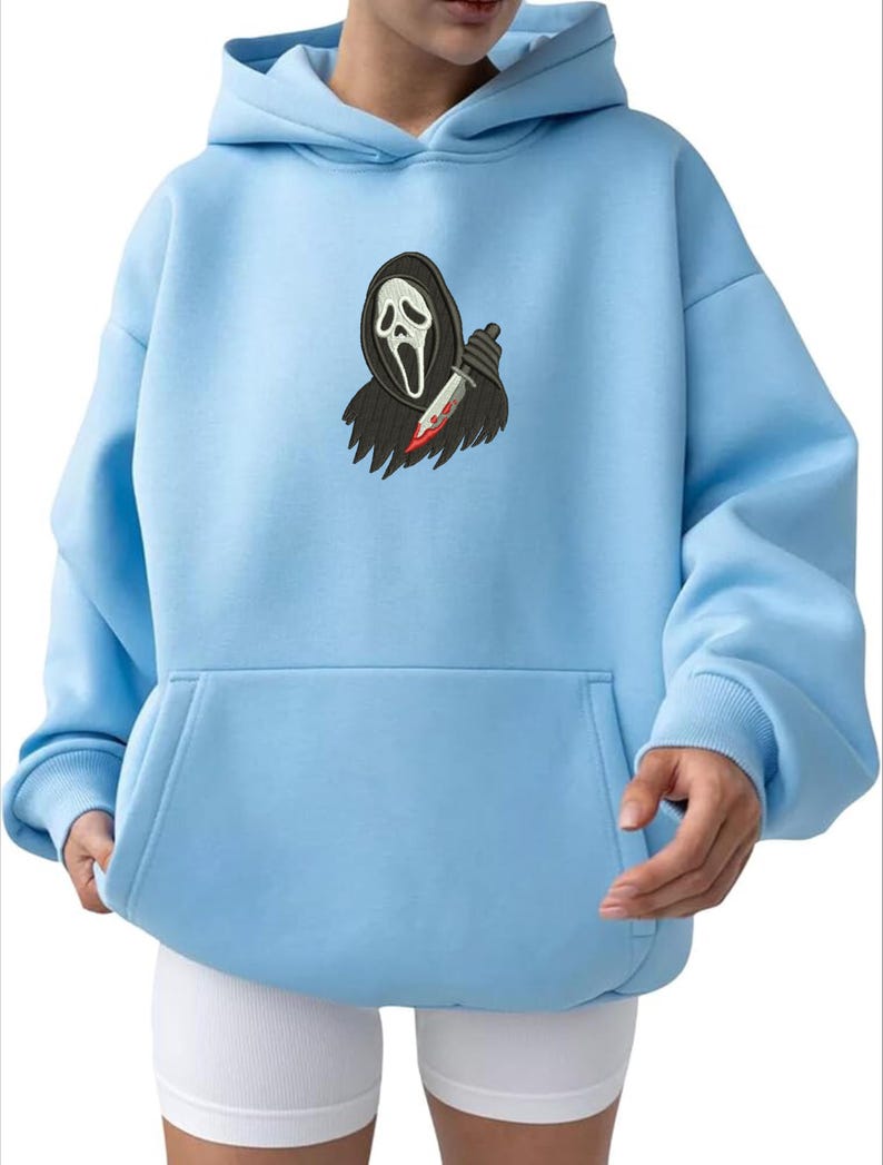 Ghost Face Embroidery Design | Scream Halloween File (3 Sizes) - Etsy