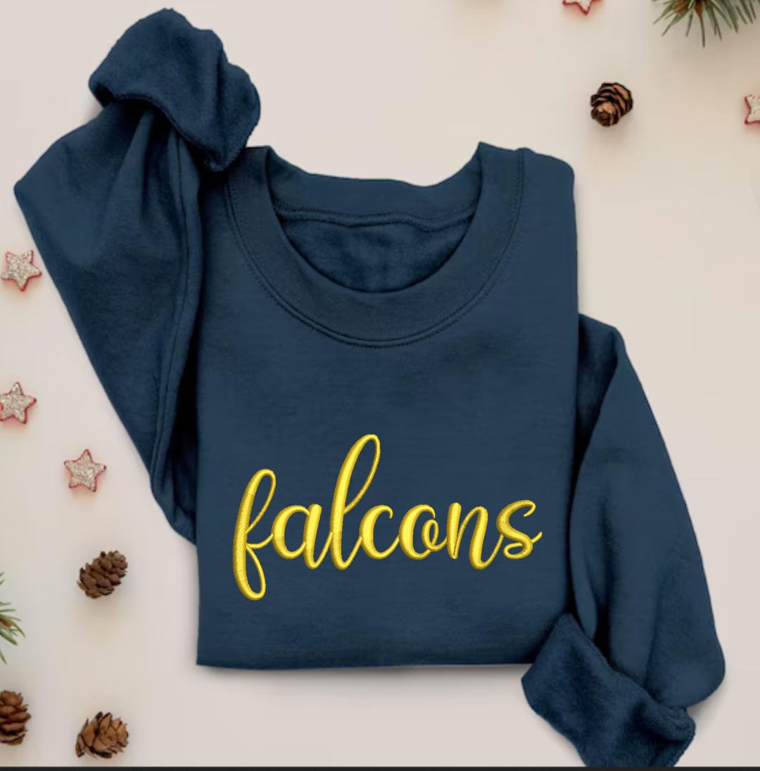 Falcons 3D Puff Machine Embroidery Design | Falcons 3D Puffy Foam ...