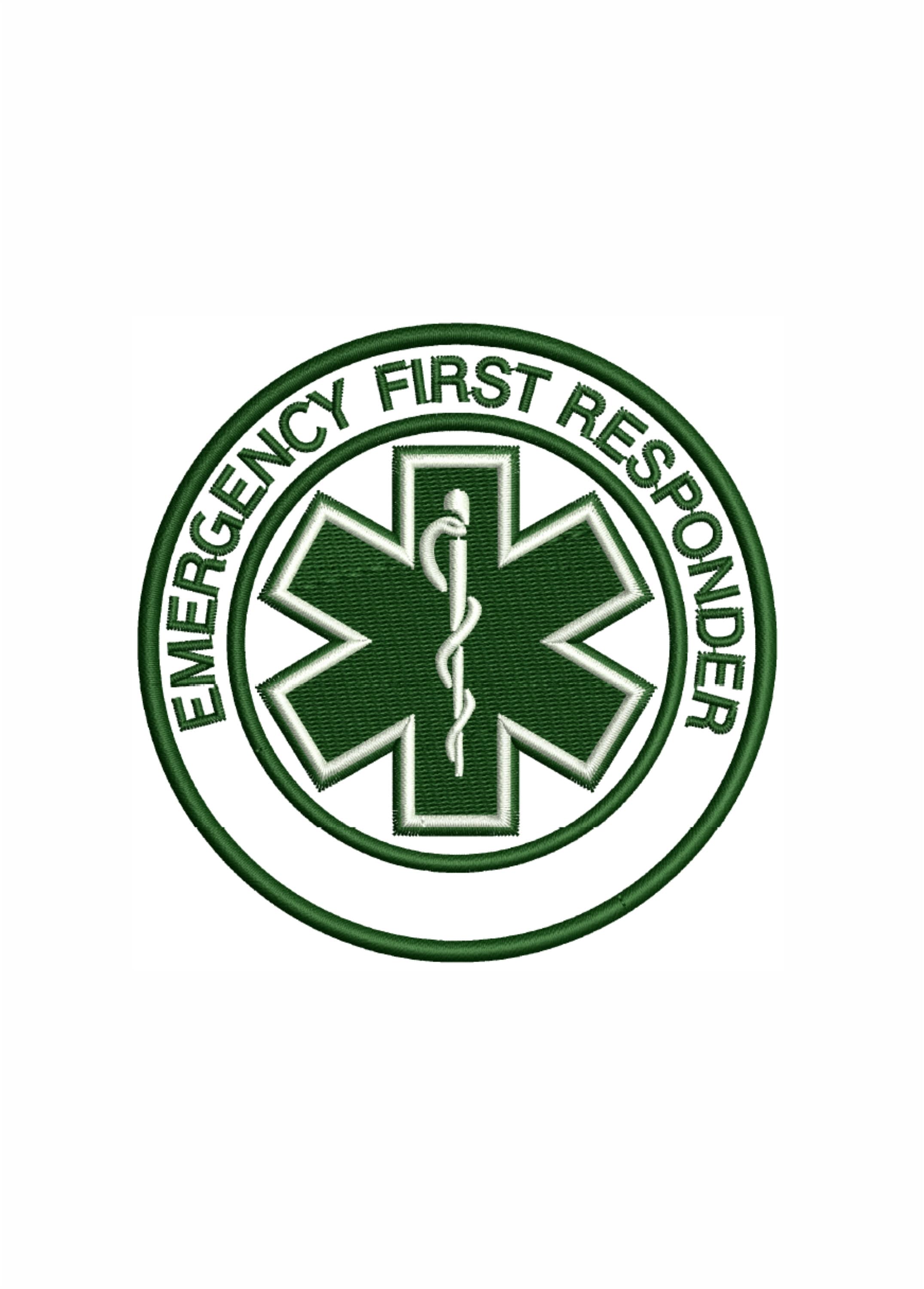 Emergency Star Logo Embroidery Design | First Responders (DST PES EXP ...