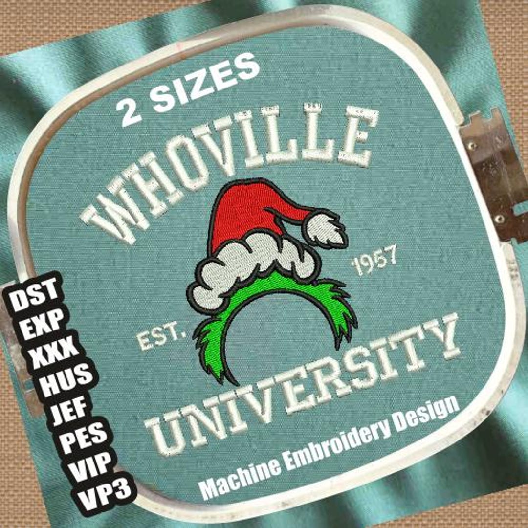 University of Whoville Machine Embroidery Designs | Whoville University ...