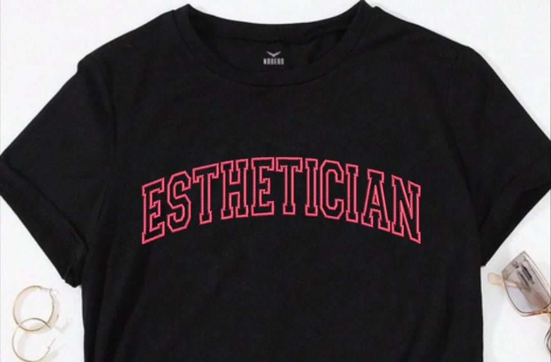 Esthetician Outline Machine Embroidery Design | Esthetician Life ...