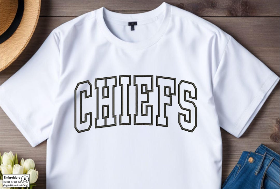 Chiefs Letters Applique Machine Embroidery Designs | Chiefs Embroidery ...