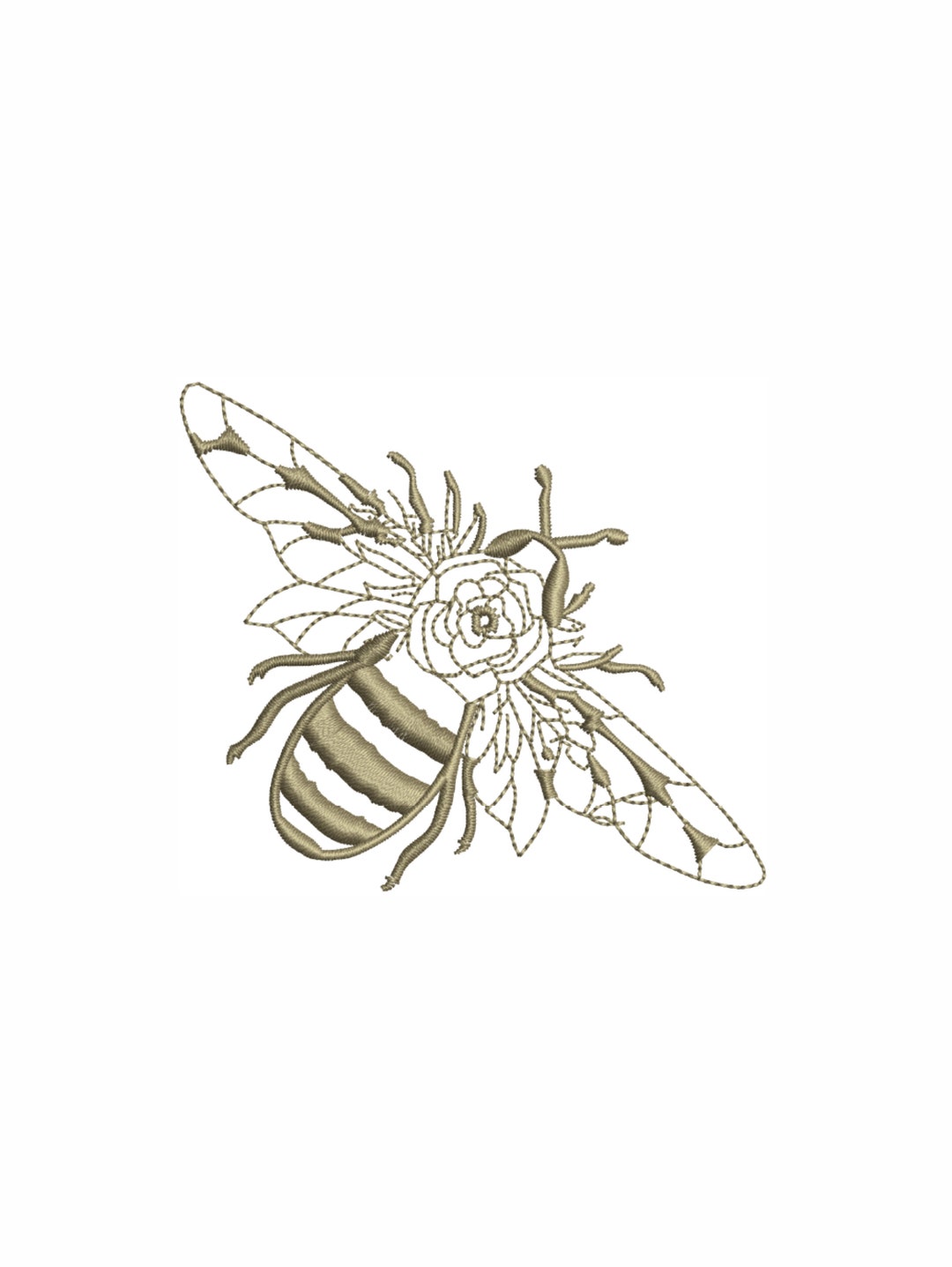 Boho Queen Honey Bee Embroidery Design Honey Bee Flower Dst - Etsy